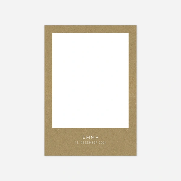 Geburtskarte "Elegant 1 Foto"